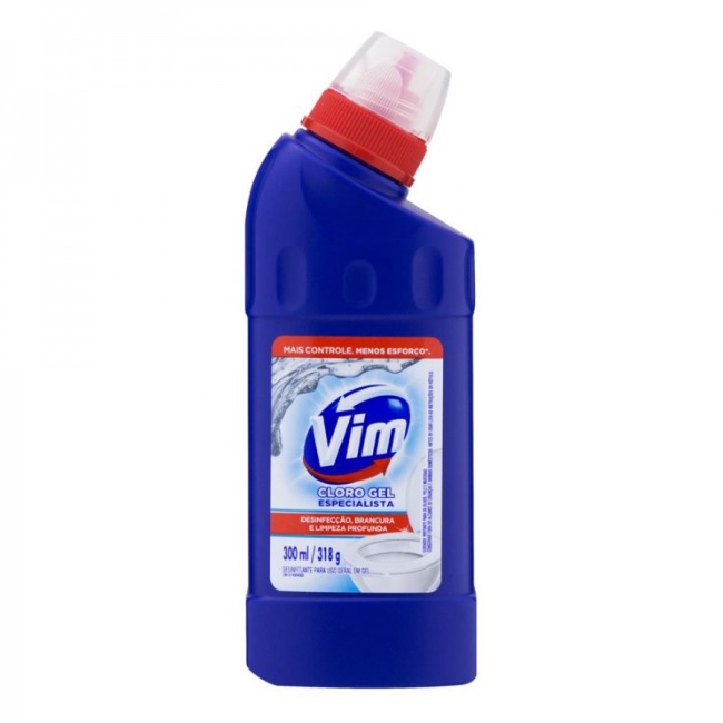 Vim Cloro Gel Aditivado Desinfeta Limpeza Pesada 300 Ml Original Unilever | Shopee Brasil