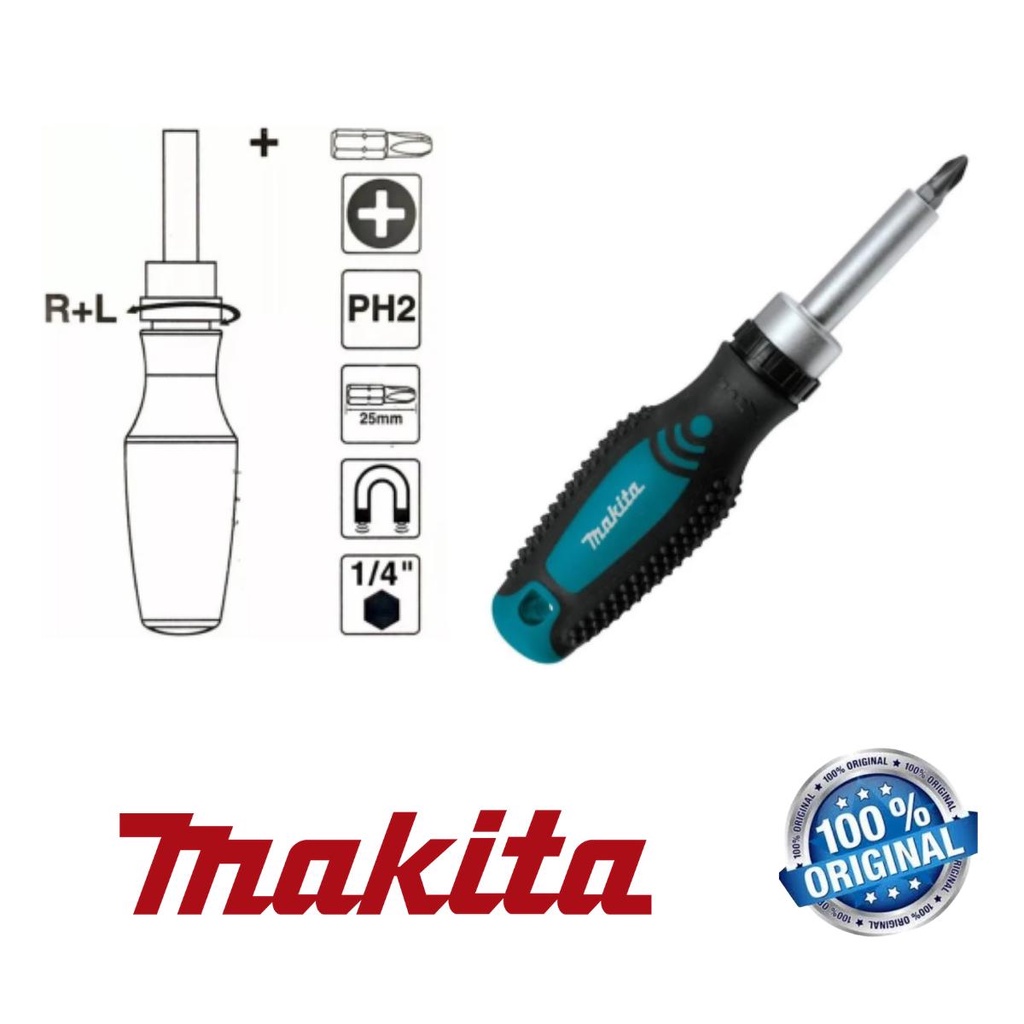 Chave De Catraca Para Bits 1/4 Makita D-58833 | Shopee Brasil