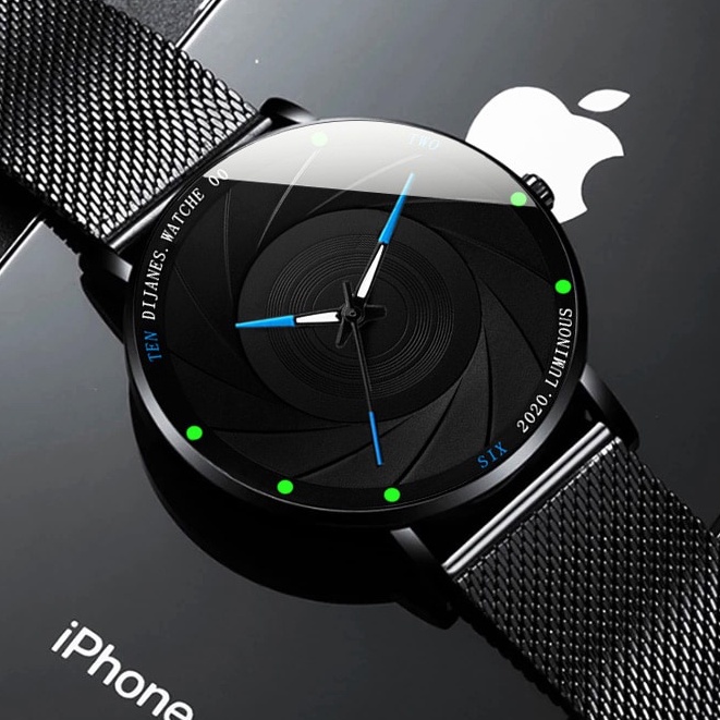 DIJANES Relógio De Pulso Masculino Luminoso De Quartzo Com Pulseira De ...