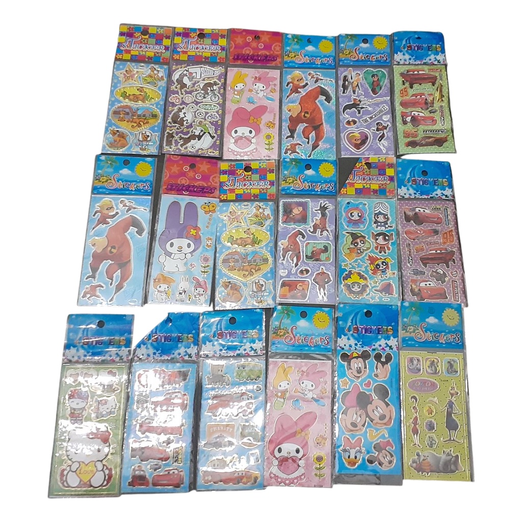 Adesivos Infantil 1600 Cartelas Stickers Kit Personagens SORTIDOS ...