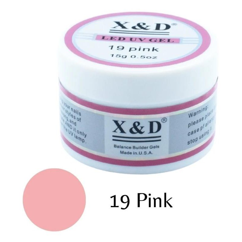 KIT 3 UND Gel Xed Pink 19 - 15g - Alongamento - Unhas De Gel Led Uv ...