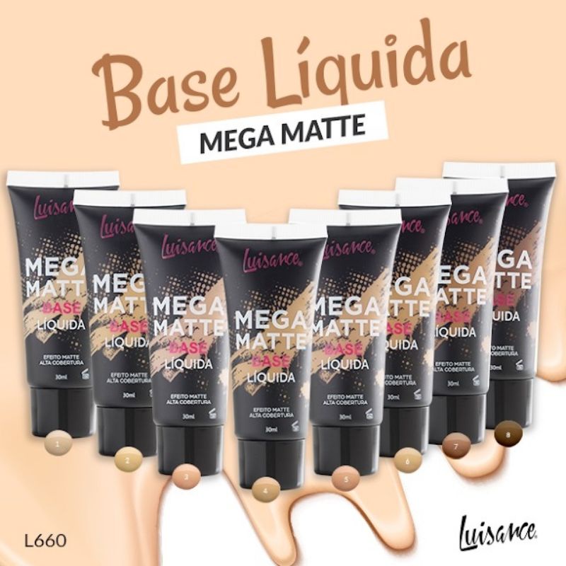 base liquida mega matte luisance L660 | Shopee Brasil
