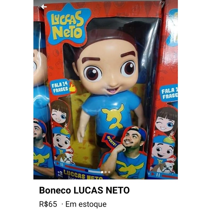 Boneco Lucas Neto 45 Cm | Shopee Brasil