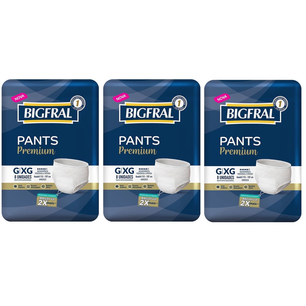 Fralda De Vestir Para Adulto Bigfral Premiun G/xg C/24 Unid. | Shopee ...
