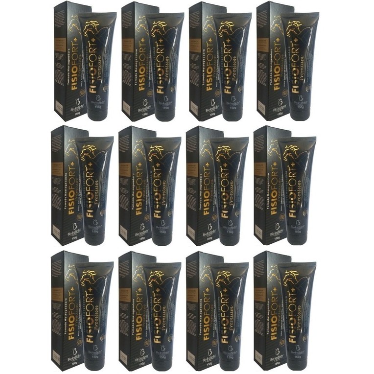 Kit 12un Pomada Massageadora Fisiofort Premium - Bio Instinto | Shopee ...