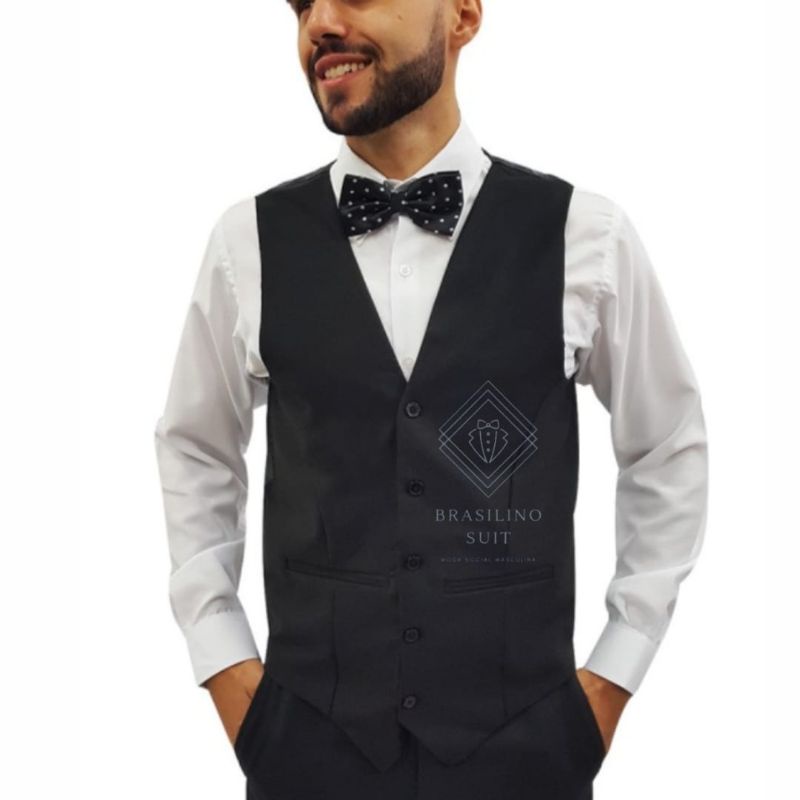 Colete Social Slim Masculino+ Top Para Conjunto de Terno Masculino ...