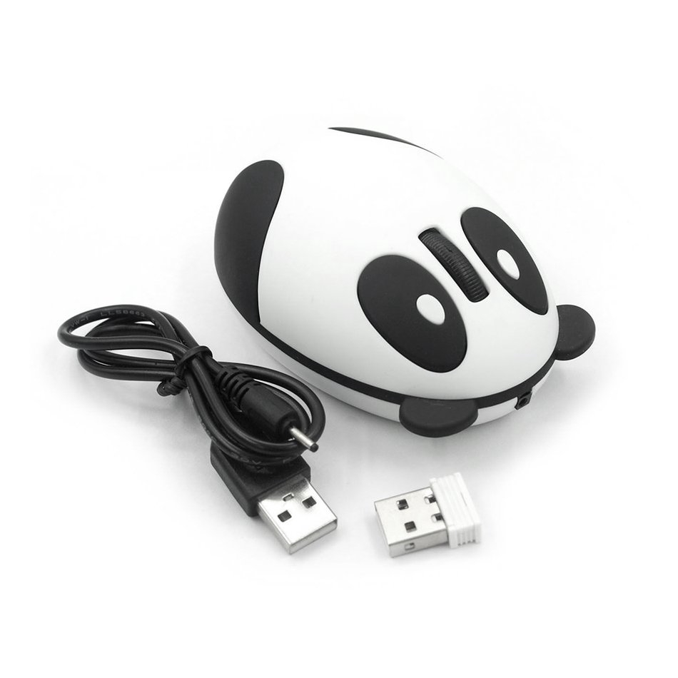 Mouse/Ergonomic 2.4GHz Wireless Rechargeable Optical Panda Shape ...
