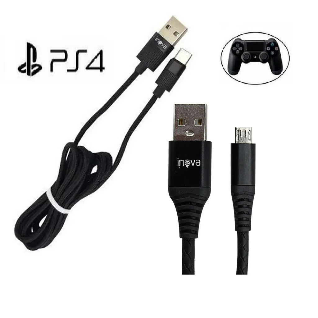 Cabo USB Carregar Controle S/fio Ps4 Xbox One Inova 3 metros/ Cores ...
