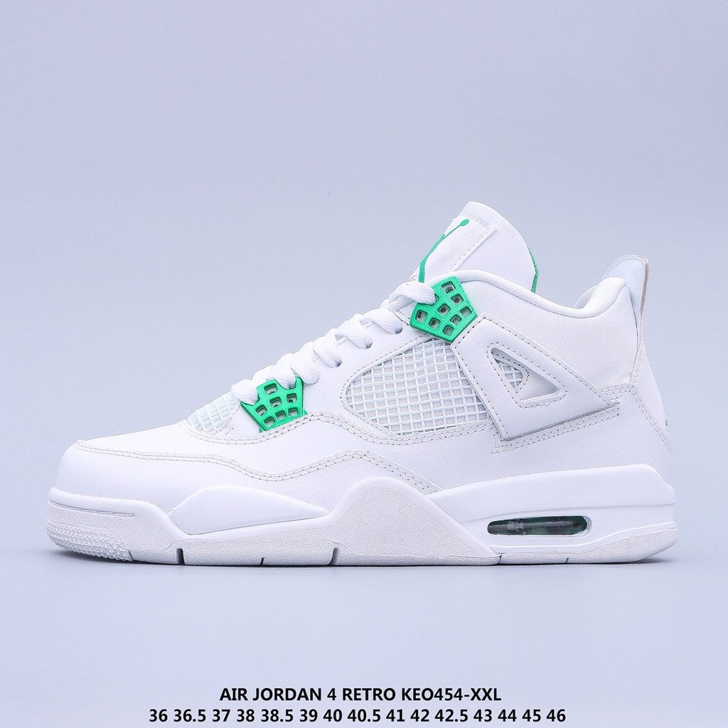 Nike Air Jordan 4 retro 'blanco / pino verde metálico' | Shopee Brasil