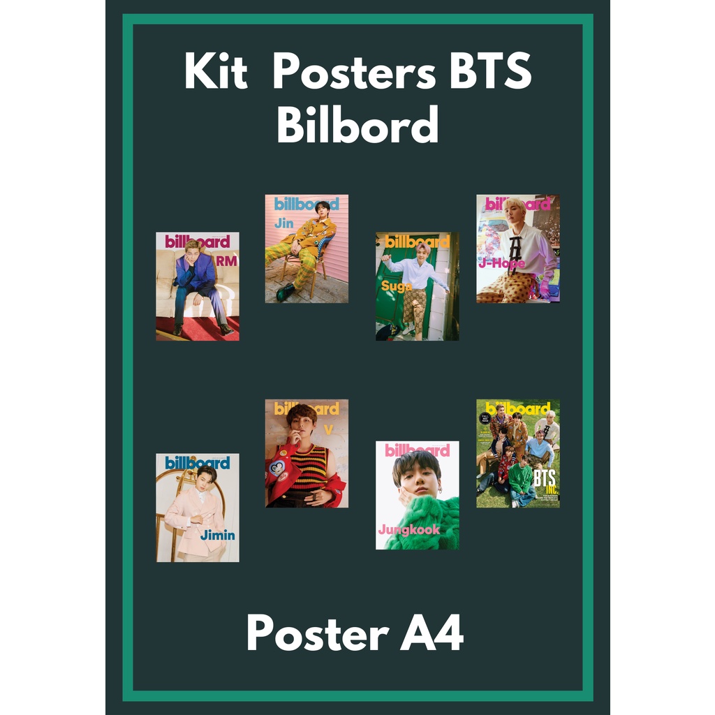 Kit posters BTS Billbord | Shopee Brasil