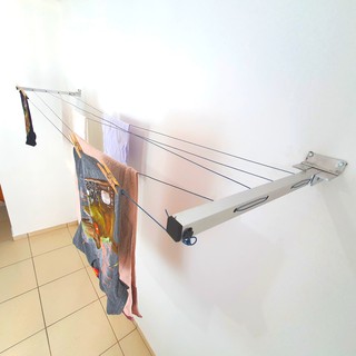 Varal De Estender Roupa Em Apartamento Parede Muro Varanda | Shopee Brasil