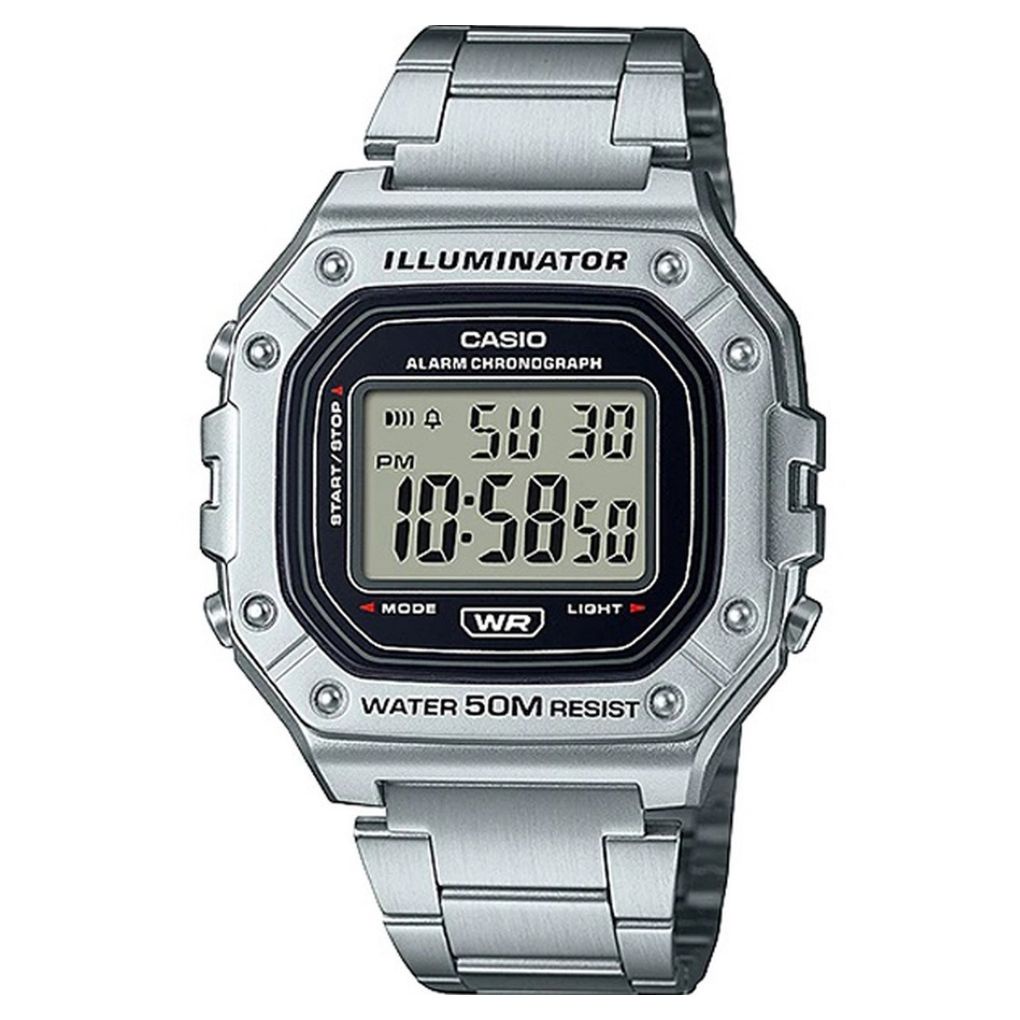 Relógio Casio Masculino Digital Prata W-218HD-1AVDF | Shopee Brasil