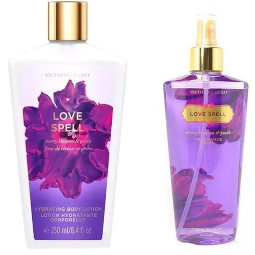 Kit Body Splash + Hidratante Victorias Secret Love Spell. | Shopee Brasil