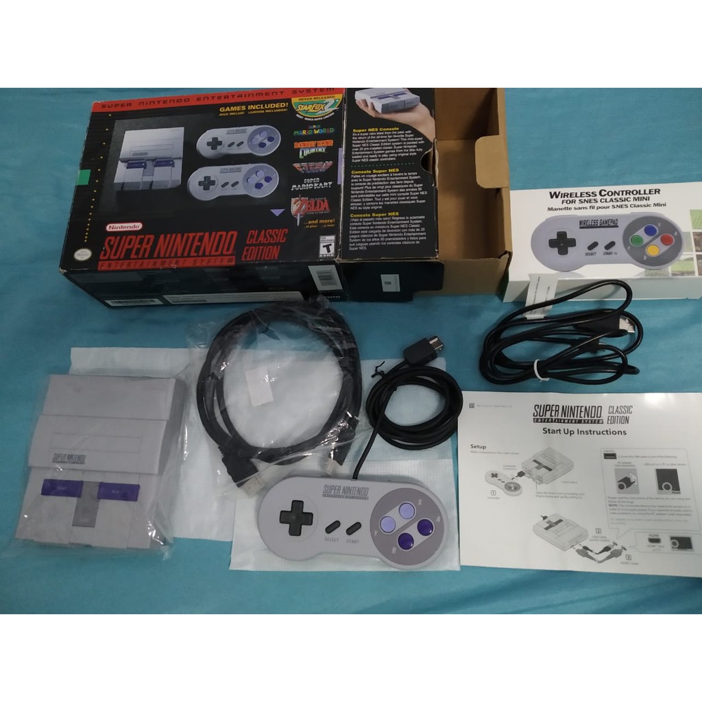 Super Nintendo Nes Classic Mini Americano Original + 400 Jogos | Shopee ...