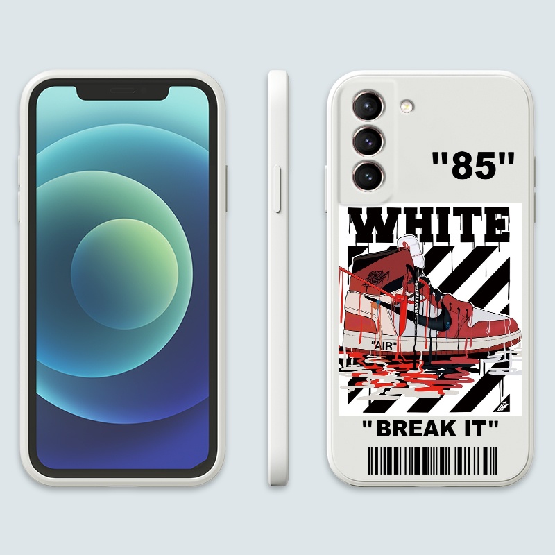 Capa De silicone Antiqueda/Branca/Da Moda Para Samsung Galaxy S21/S22 ...