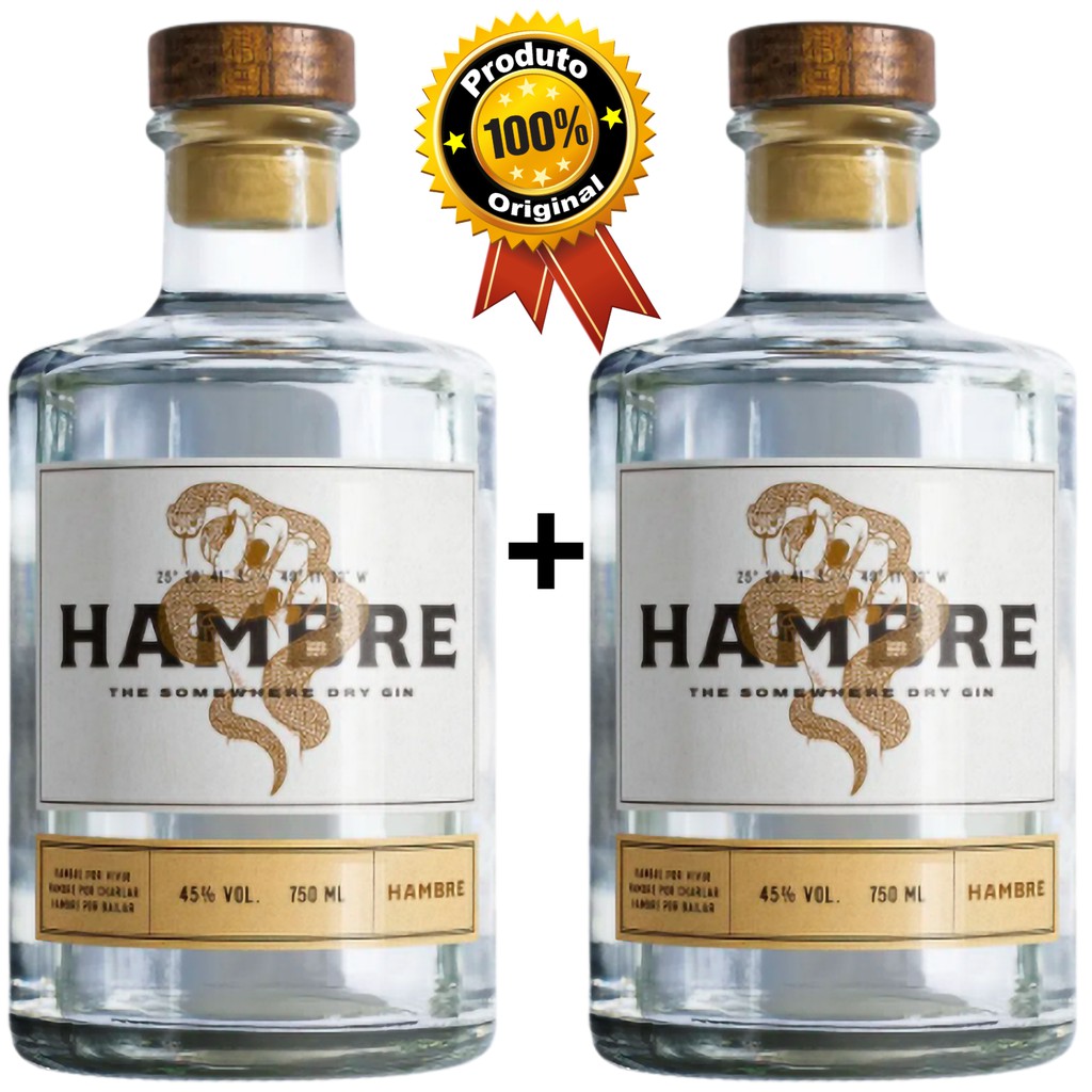 Kit Gin Hambre 700ml Tradicional Tonica Drinks Especiarias Premiado 100 ...