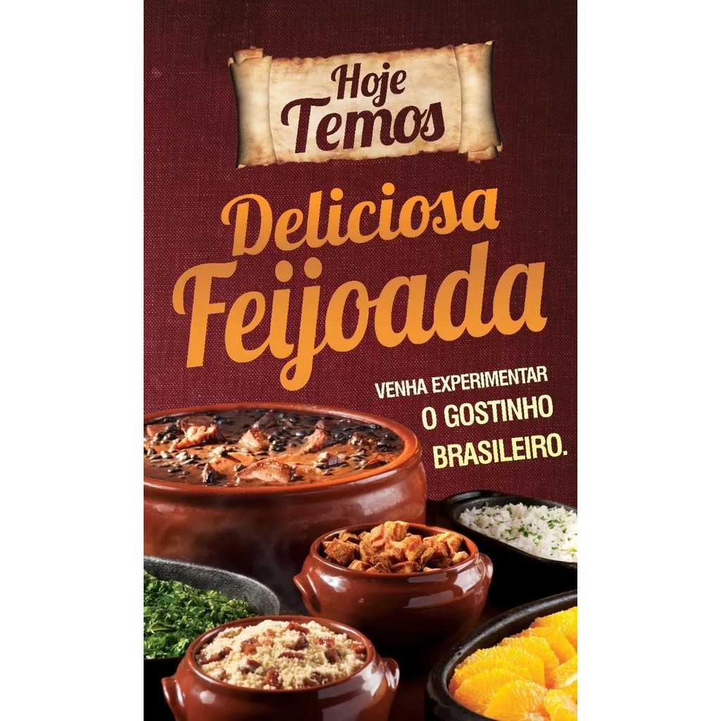 Banner Temos Feijoada - 65x100 Lona | Shopee Brasil