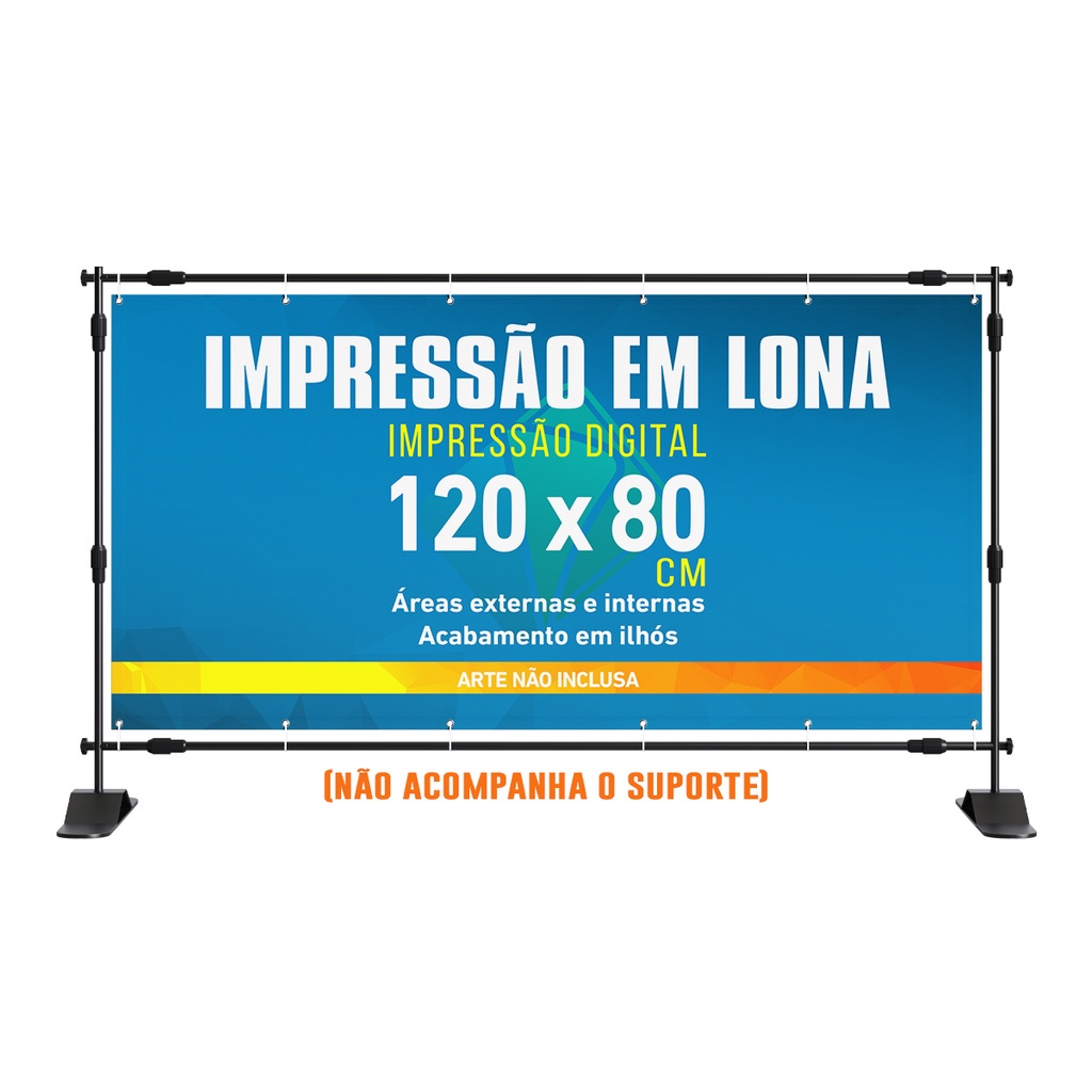 Faixa ou Banner 140 x 90 cm c/ Impressão Digital Alta Resolução em Lona ...