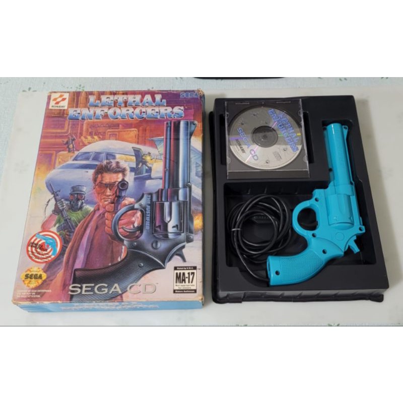 Lethal Enforcers SEGA CD + Pistola Justifier Light Gun Raro | Shopee Brasil