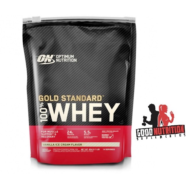 100% Whey Protein Gold Standard Refil (454g) - Vanilla Ice Cream ...