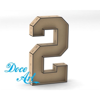 Letra Caixa Número 2 60cm MDF Decoração Festa Nome Palavra | Shopee Brasil