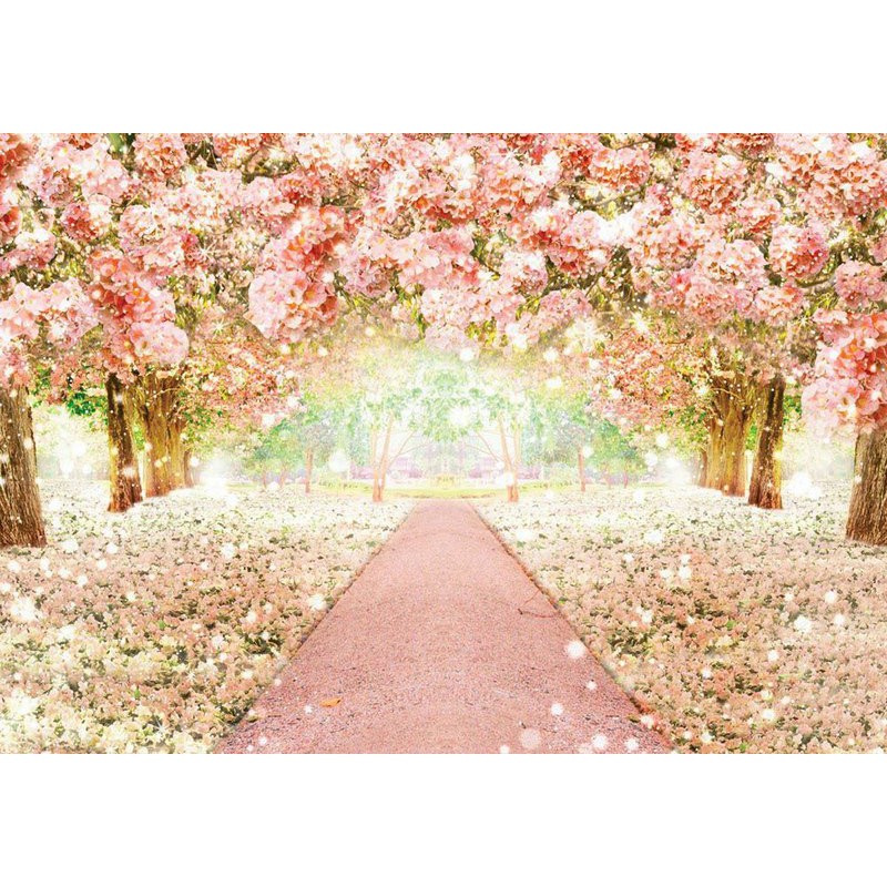 Painel de Festa em Tecido Sublimado 3d Caminho Floresta Branca | Shopee Brasil