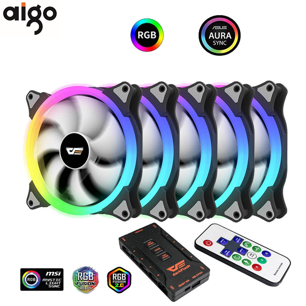Aigo Cs140 Aura Sync Pc Computer Case Fan Rgb Ajustar Levou 140 Milímetros Controlador Remoto ...