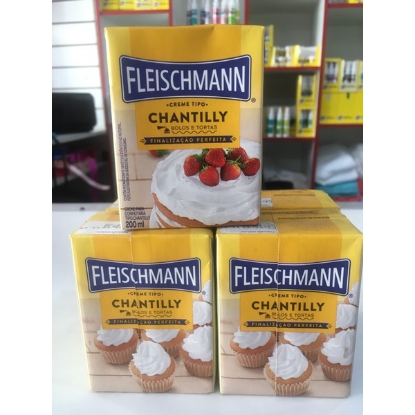 Creme chantilly para confeitar bolos e tortas 200ml fleischmann ...