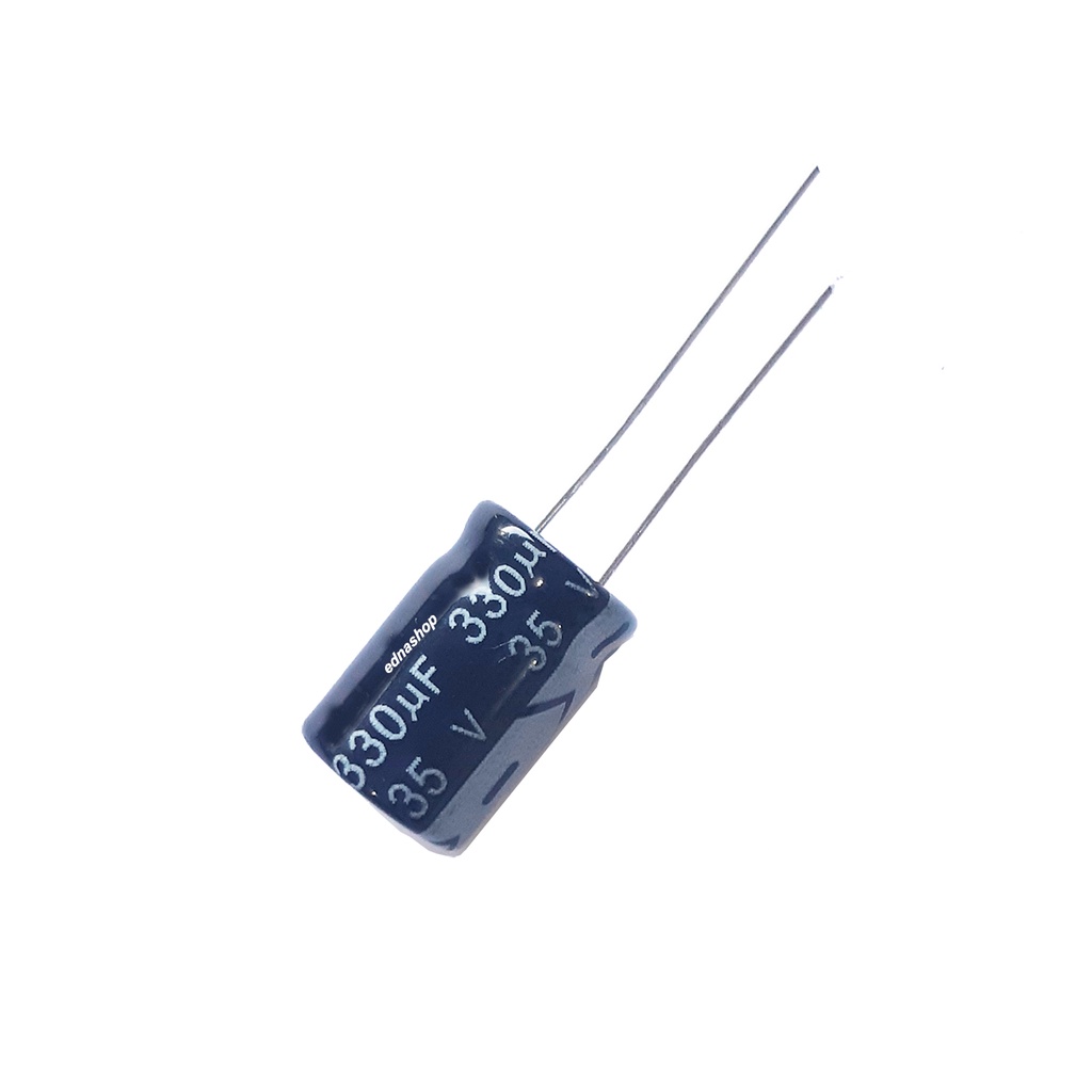 Capacitor eletrolítico radial 330uf 35v 105 graus | Shopee Brasil