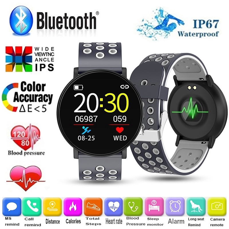 Smartwatch w8 bluetooth 4.0 smartband tela colorida ip67 monitor de ...