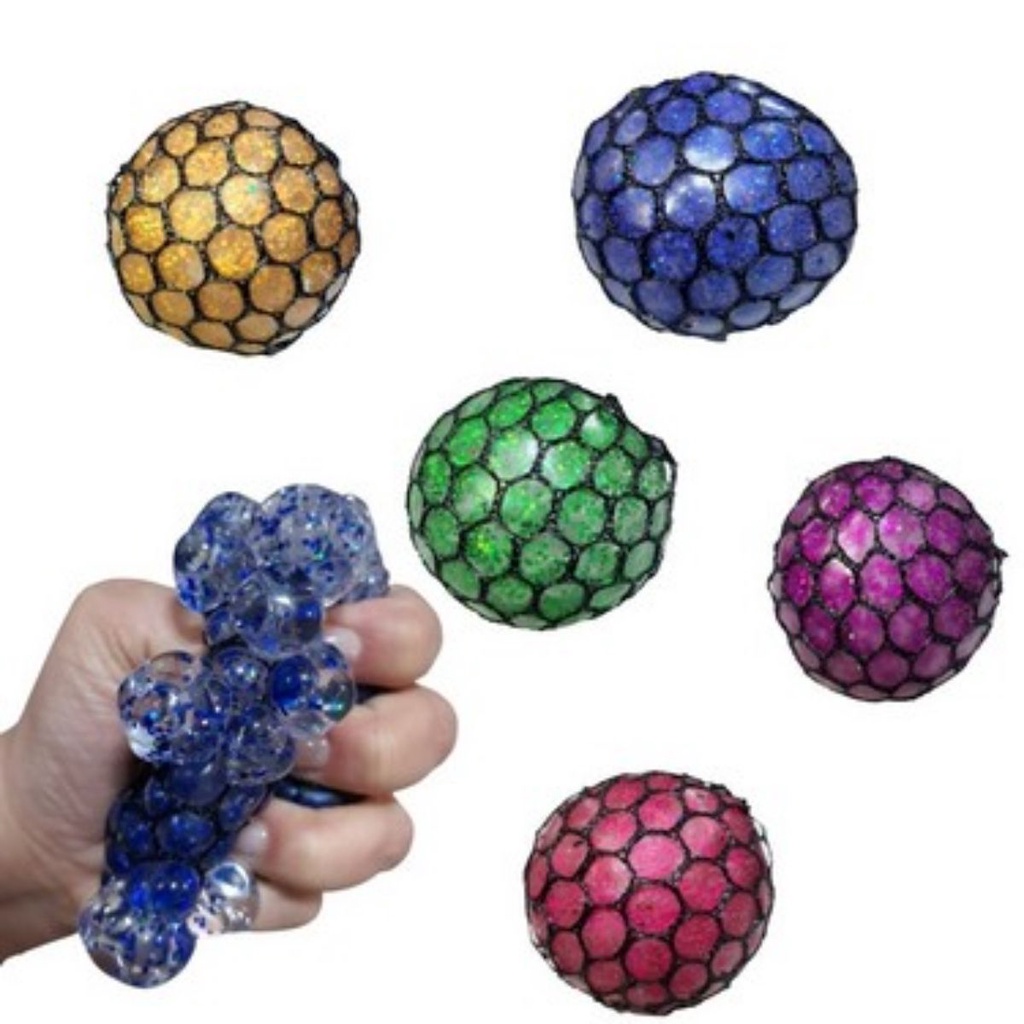 Fidget Toy Smesh Ball Anti Stress Com Glitter | Shopee Brasil