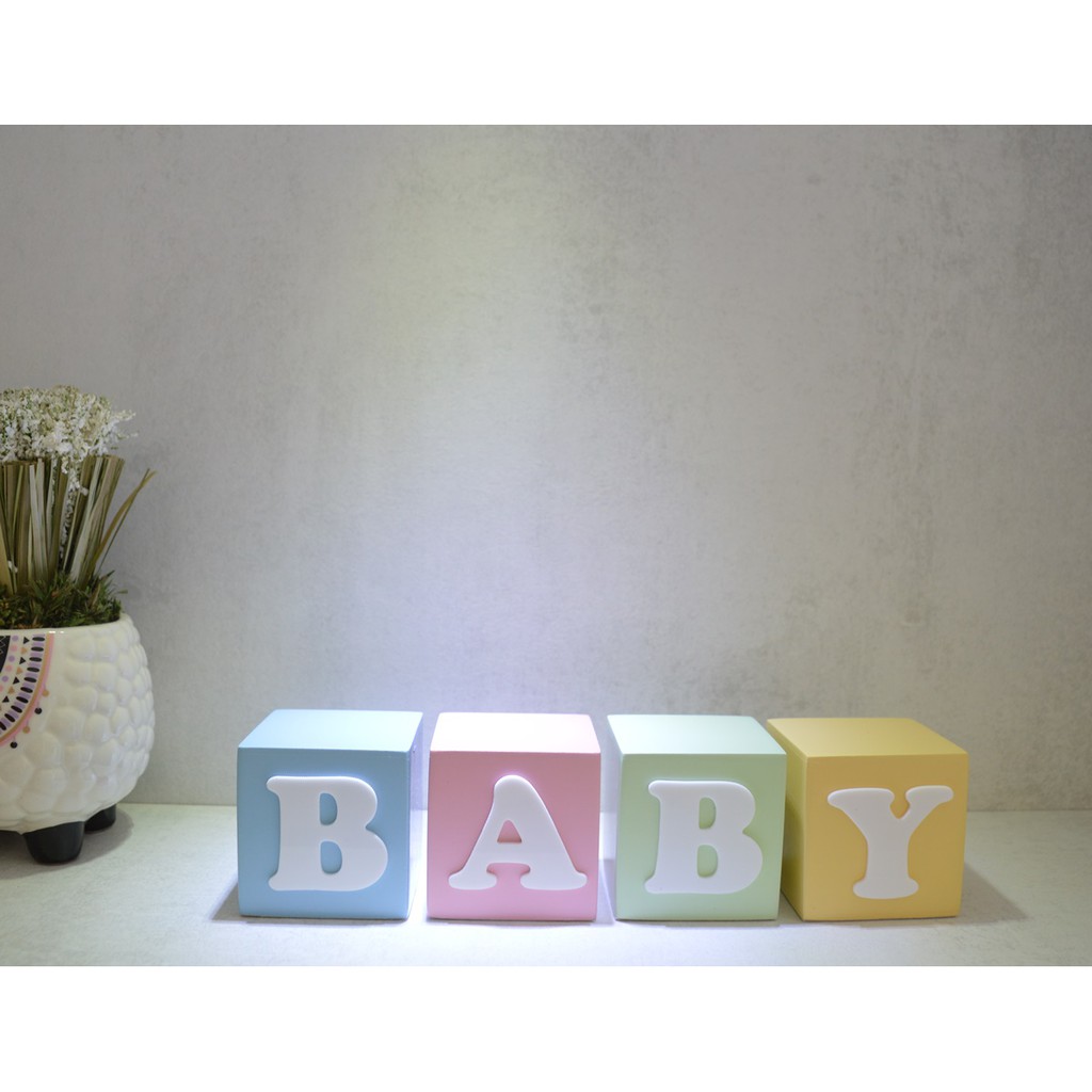 Cubos Decorativos Baby Mdf Menino Menina Maternidade Enfeite Colorido ...