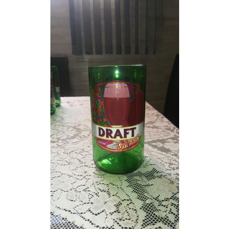 copo feito artesanalmente com garrafa de bebida DRAFT Red Forbes 600 ml ...