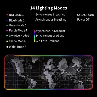 Mousepad Gamer RGB Mapa Mundi Com Led | Shopee Brasil