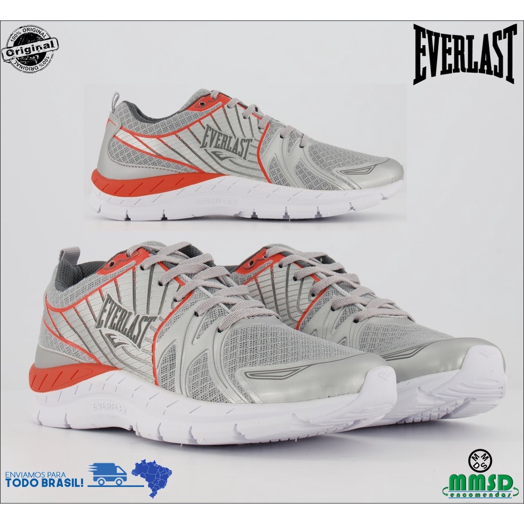 Tenis Everlast Alemanha Cinza/Laranja Masculino - Original | Shopee Brasil