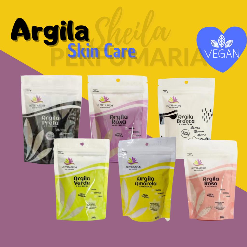 Argila Skin Care Máscara Facial, Corporal e Capilar 100g - Nutri Azuos ...