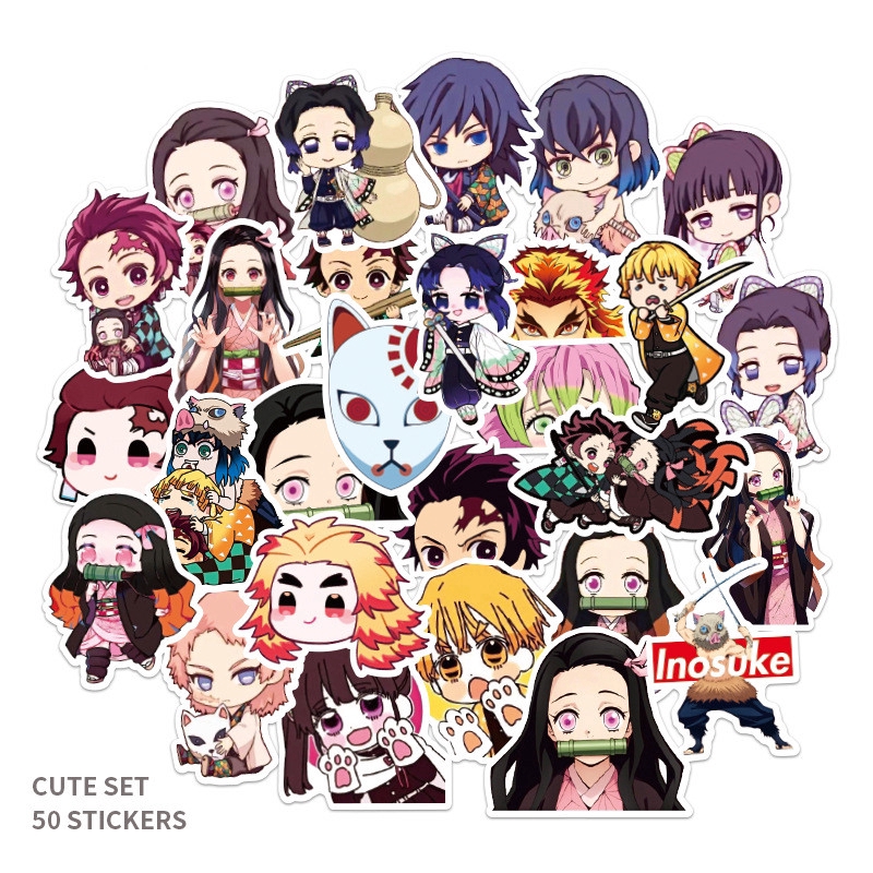 50 Pcs Demon Slayer: Adesivos De Graffiti Kimetsu No Yaiba Nezuko ...