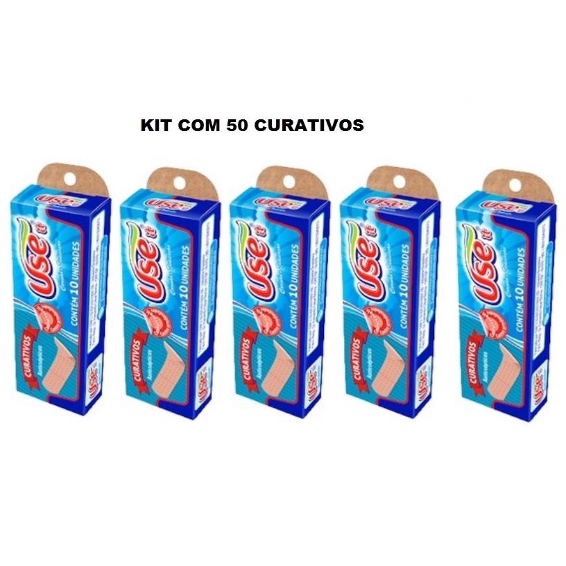 kit Com 50 Curativo Adesivo Antisséptico Bandaid Use Postagem Rápida ...
