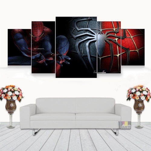Quadros Decorativo Homem Aranha Dividido 128x60 Lindo 3 mgh3 | Shopee ...