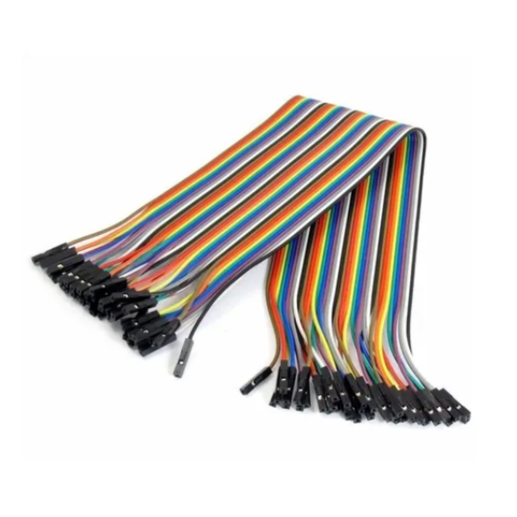 Cabo Wire Jumper 20cm 40 Fios Fêmea-fêmea Protoboard Arduino | Shopee ...