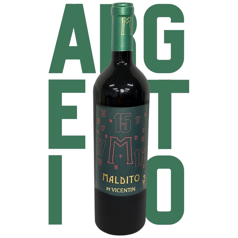 Vinho Tinto Argentino Maldito By Vicentin Malbec 2015/2016/2017 ...