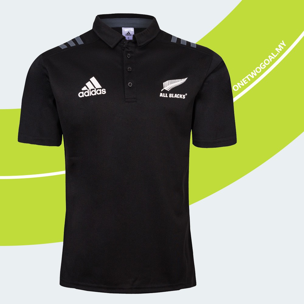 All Blacks Polo Jersey Nova Zelândia Todos Os Negros Rugby Jersey Casa ...