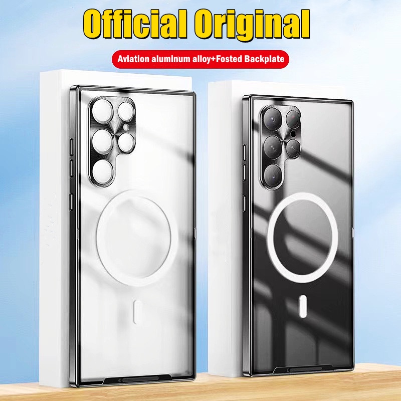 Capa Magnética De Metal Magnético Magsafe Para Samsung Galaxy S22 Ultra S21 S22 Plus S22 S21 FE ...