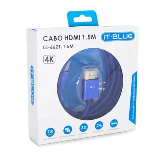 Cabo HDMI IT-BLUE 4K 1.5M | Shopee Brasil