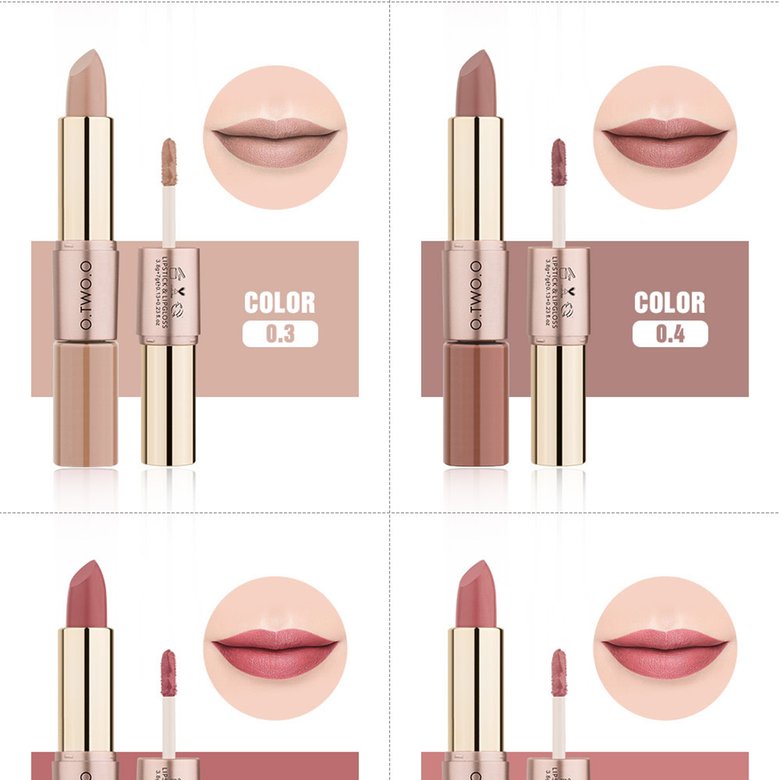 Batom / Gloss Labial Xgs 2 Em 1 Fosco Fosco 0525 | Shopee Brasil