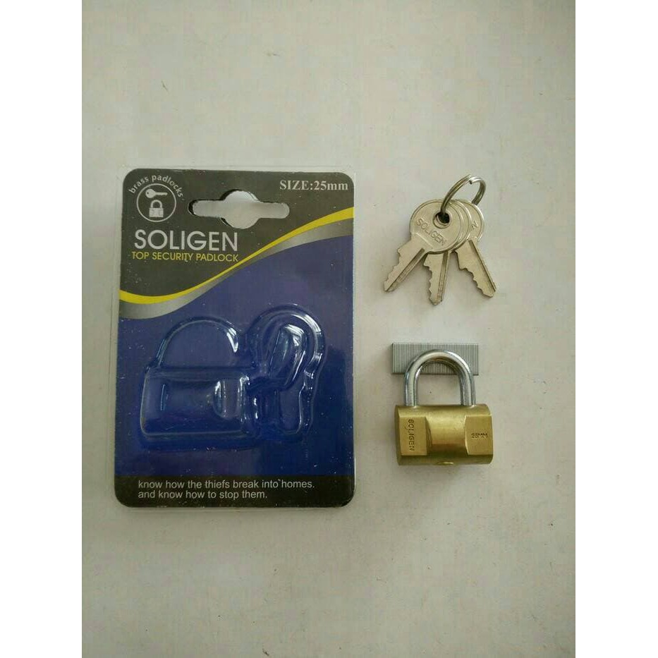 Cadeado De Latão Para Malas Soligênio De 25mm | Shopee Brasil