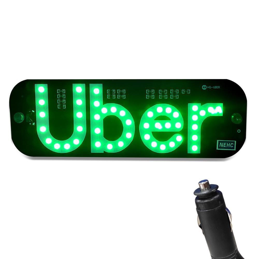 Placa de Led Letreiro Luminoso Uber para Motoristas de Aplicativo Com ...