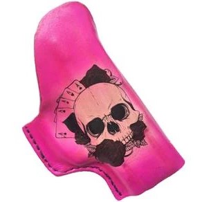 Coldre Velado Em Couro Canhoto G2c Caveira - Rosa | Shopee Brasil