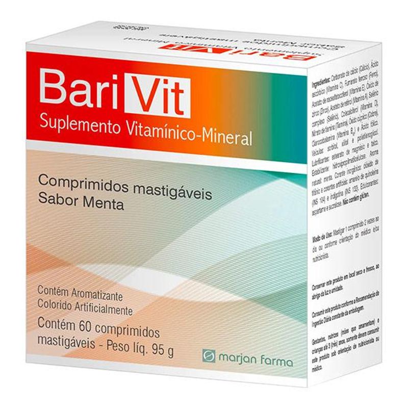 Barivit 60 Comprimidos Mastigavel Sabor Menta | Shopee Brasil