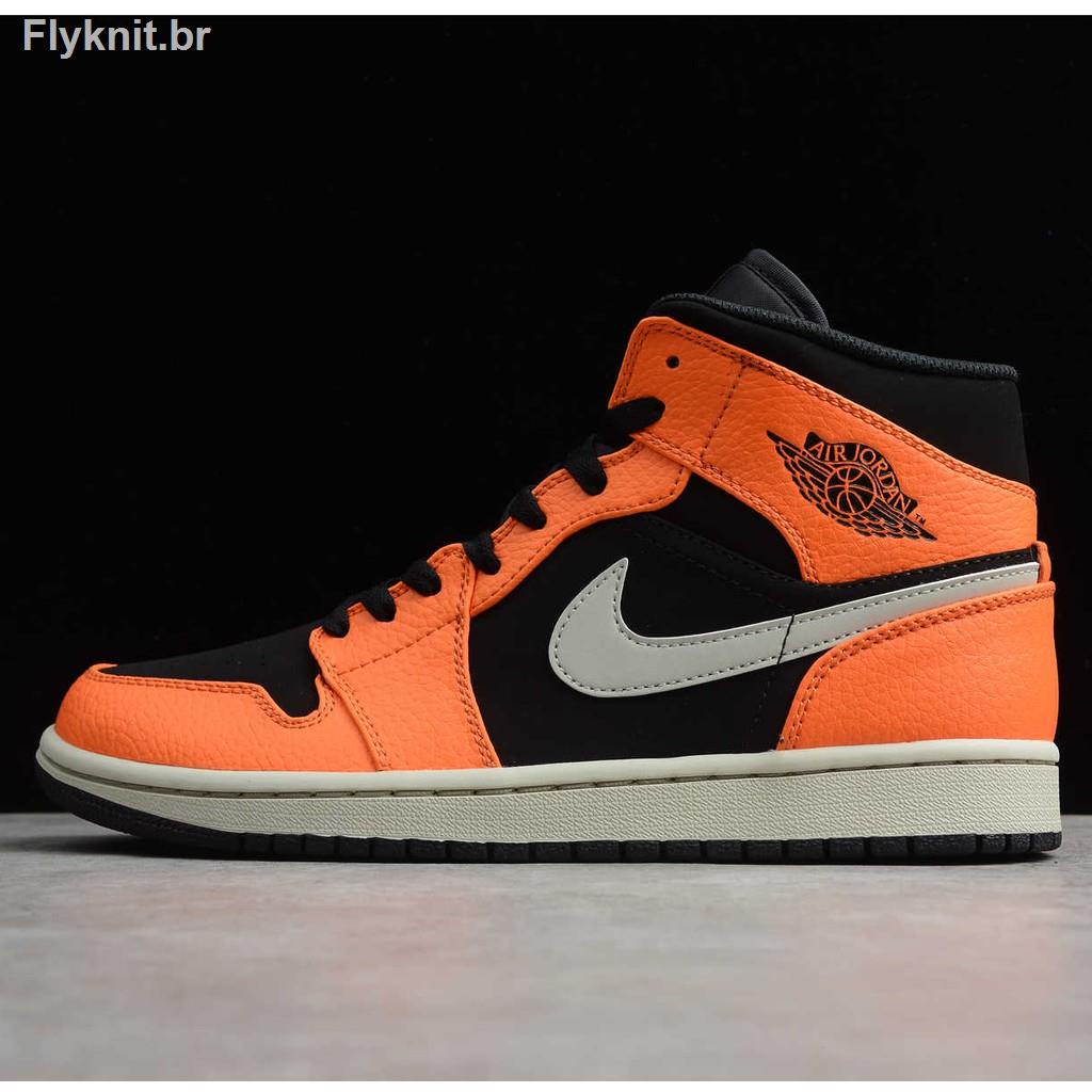 Nike Air Jordan Mid 1 Cano Alto Preto - Escorrega o Preço